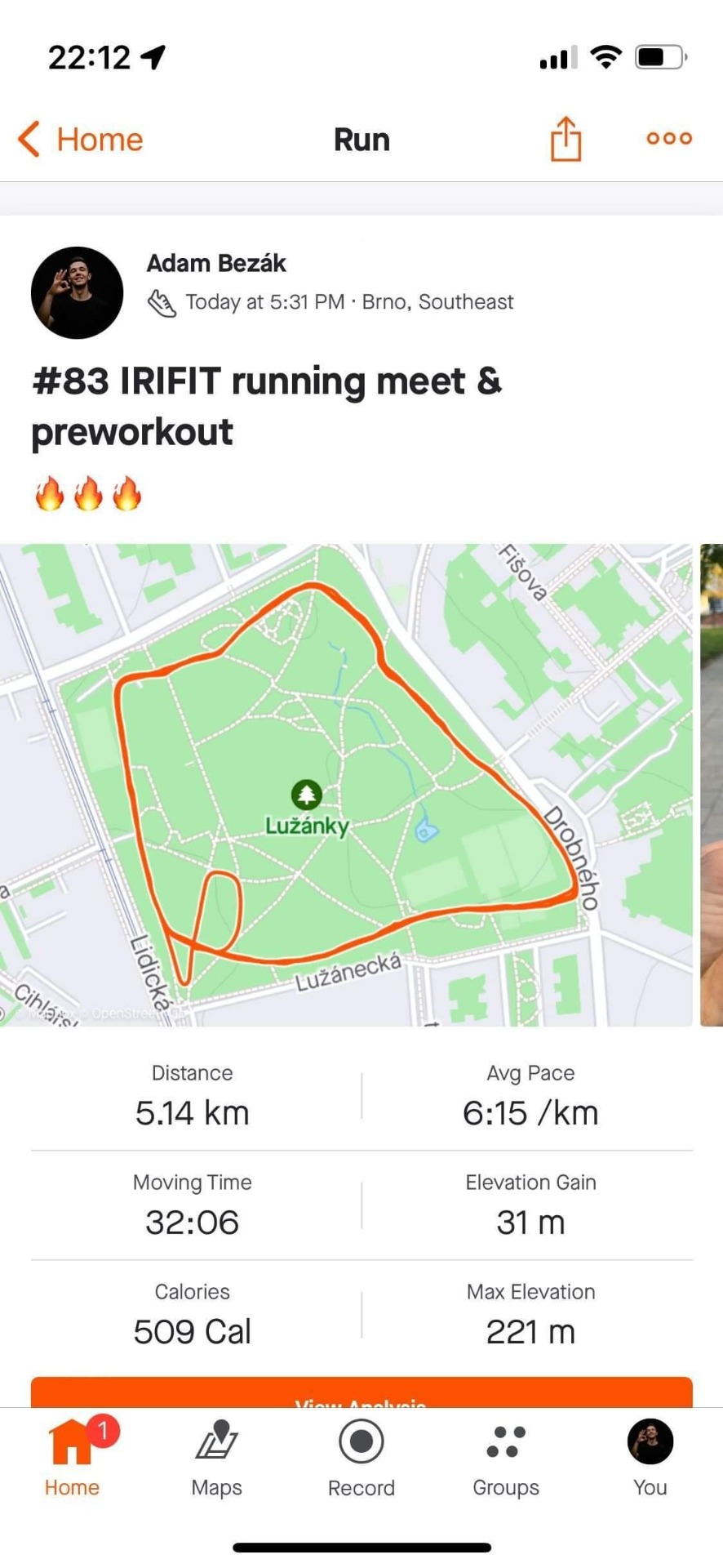 Běh Lužánkami :: IriFit