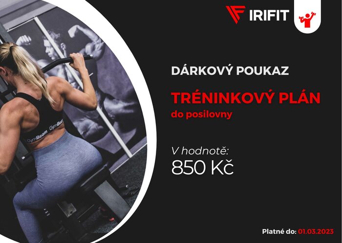Dárkový poukaz - Tréninkový plán do posilovny :: IriFit